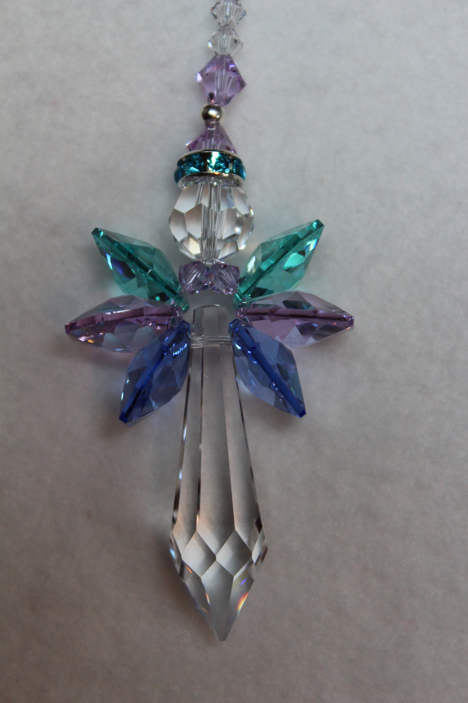 Beach Colors Guardian Angel Sun Catcher Made With Swarovski | Etsy