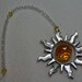 Pewter Sun With Swarovski Strass 20mm Light Topaz Ball - Etsy