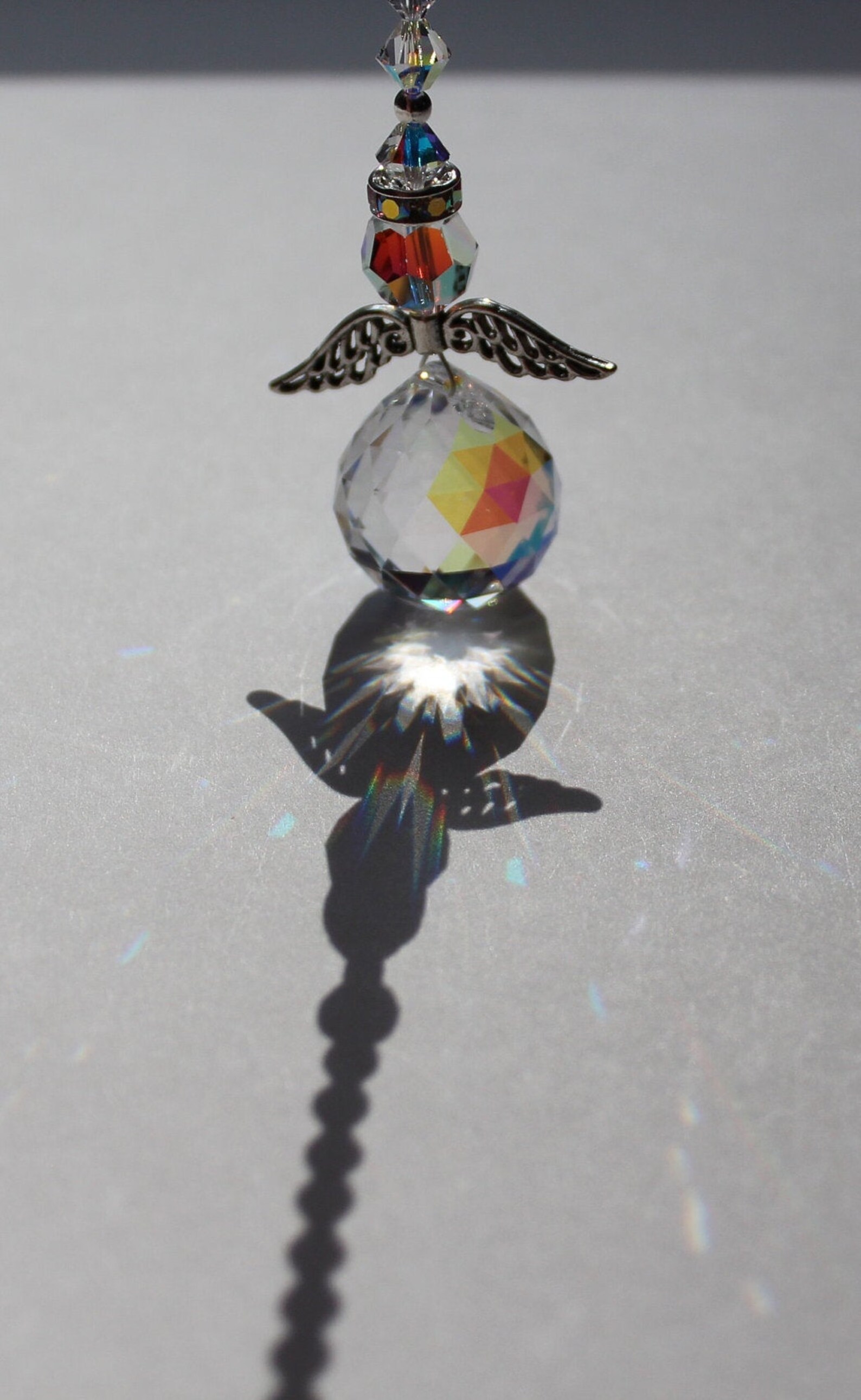 Angel Sun Catcher Made With Swarovski 20mm Round Clear AB Crystal ...
