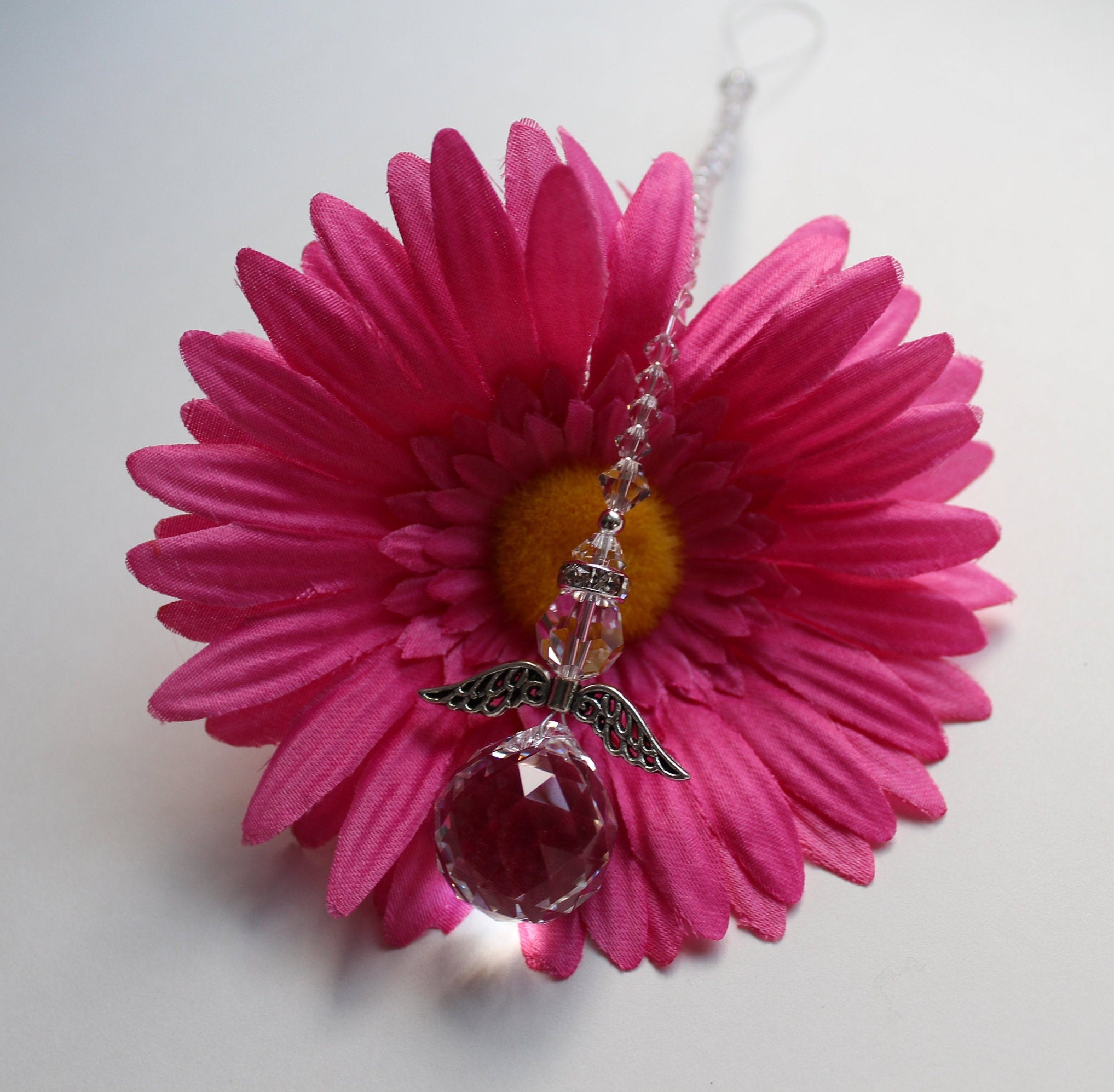 Angel Sun Catcher Made With Swarovski 20mm Round Clear Crystal, Rainbow ...