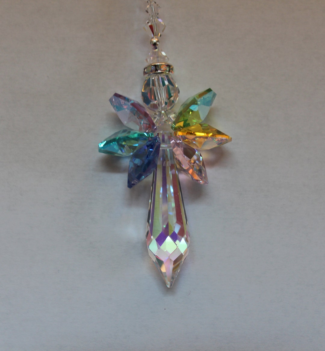 Shimmer Colors Guardian Angel Sun Catcher Made With Swarovski Crystal ...