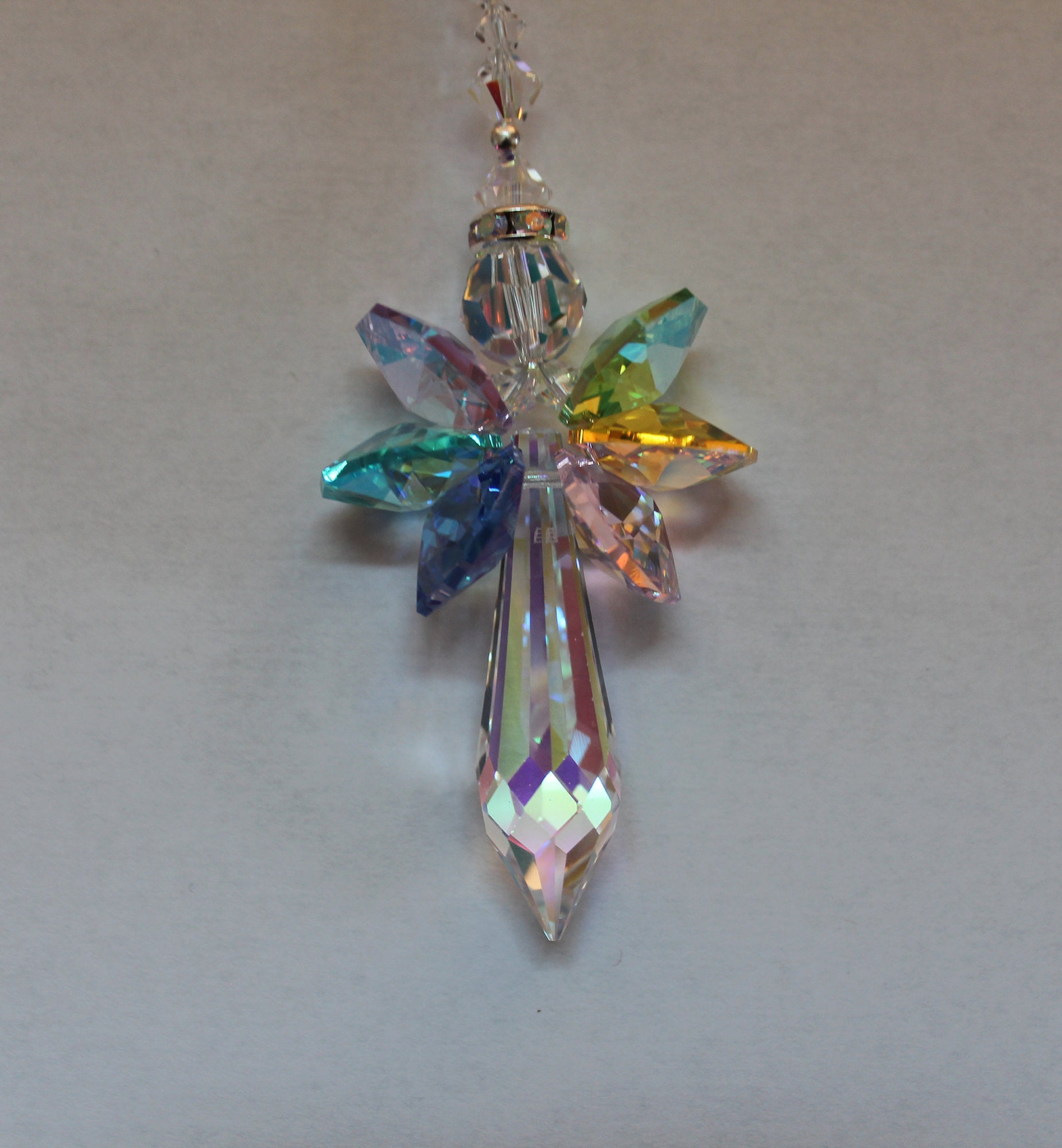 Shimmer Colors Guardian Angel Sun Catcher Made With Swarovski - Etsy
