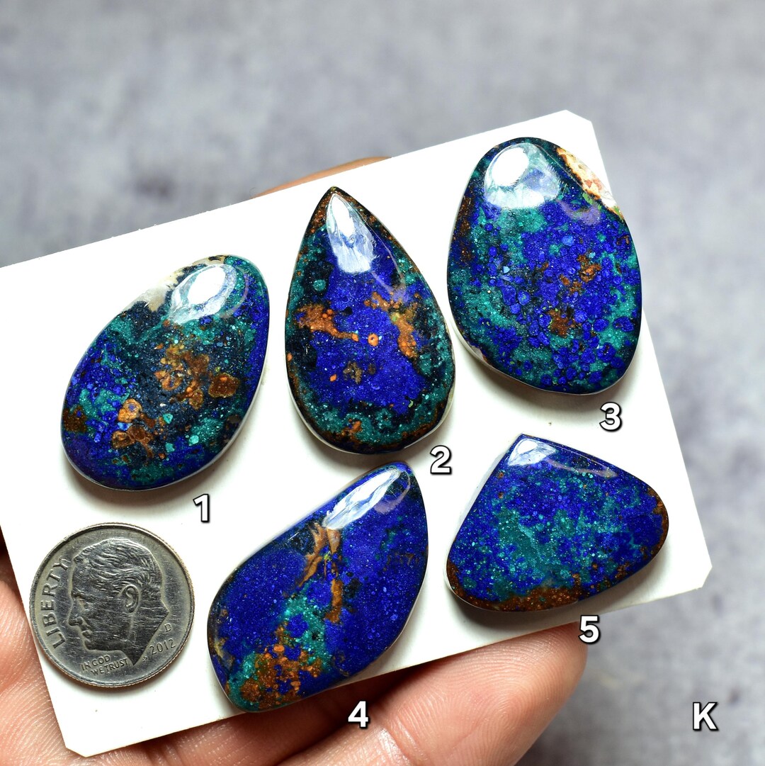 Azurite Cabochons, Bluebird Azurite, Cabochons for Jewelry, Azurite ...