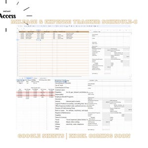 Reseller Mileage and Expense Tracker With Automated Schedule-c Template ...