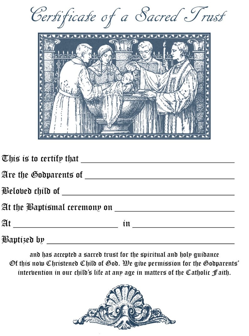 Baptism - Godparent Digital Set - Etsy