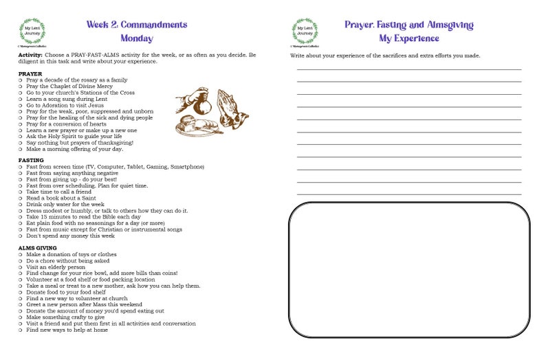 Lent Journey Digital File - Etsy