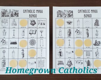 Catholic Bingo - Etsy