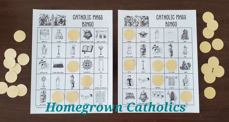 Catholic Mass Bingo Instant Download - Etsy