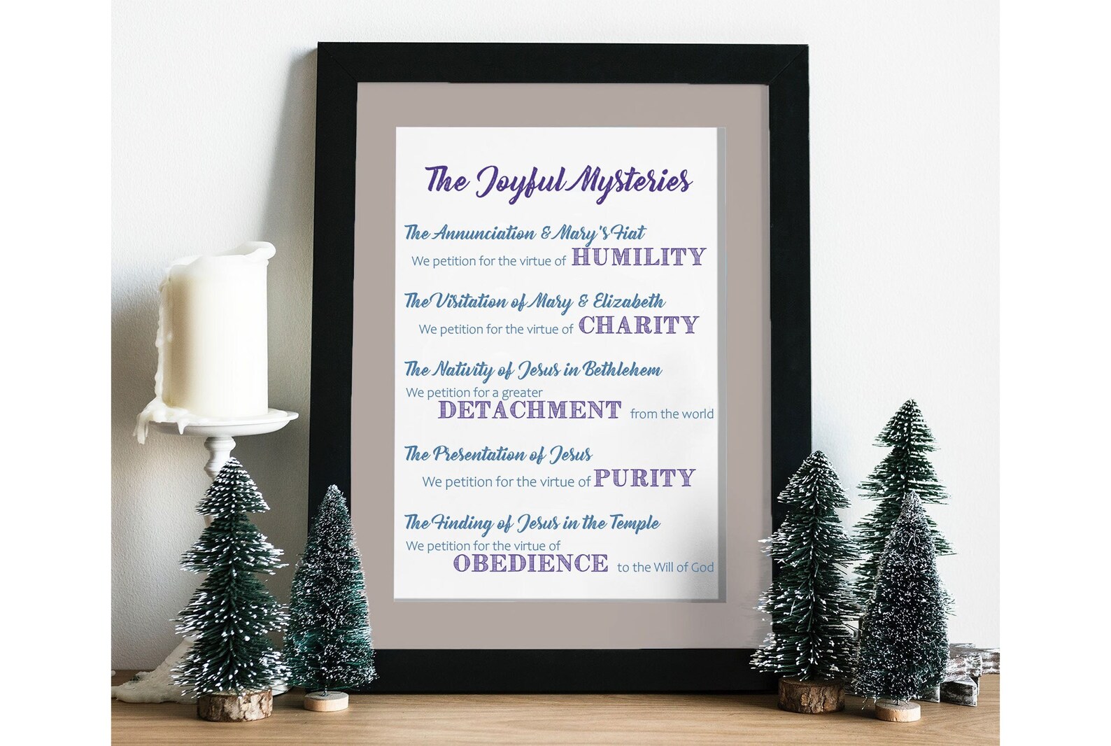Rosary Virtues Posters & Guide Digital File - Etsy