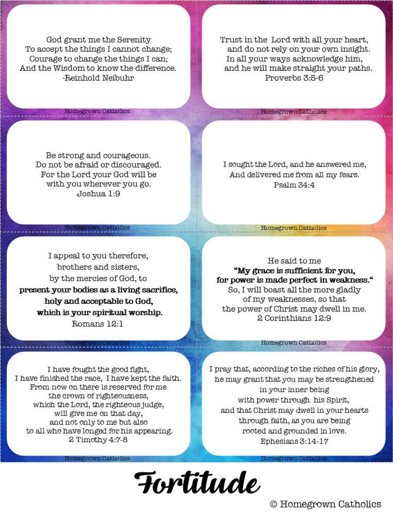 Catholic Scripture Cards: Holy Spirit - Etsy