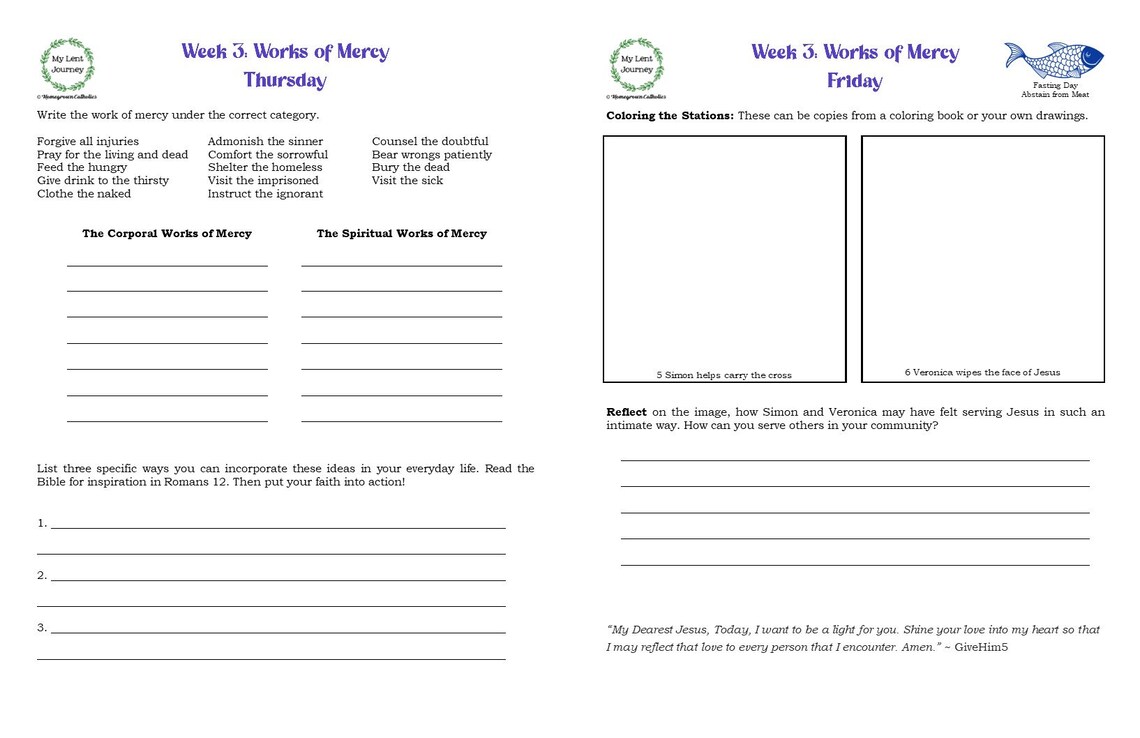 Lent Journey Digital File - Etsy