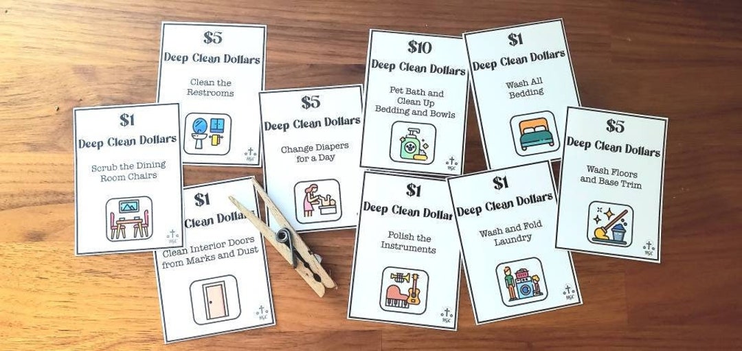 Housekeeping Chore Cards - Etsy