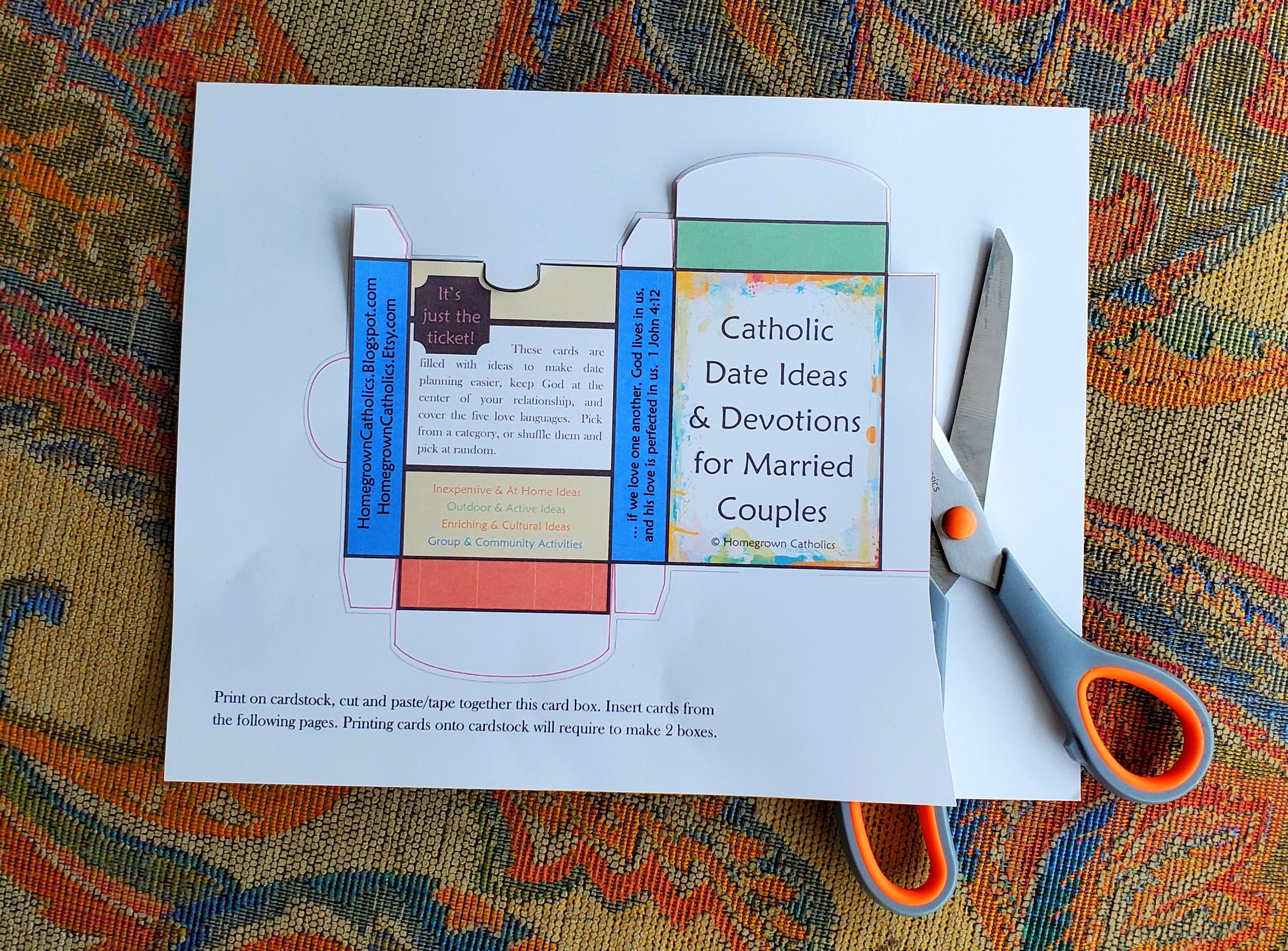 Catholic Date Cards - Just the Ticket - Etsy