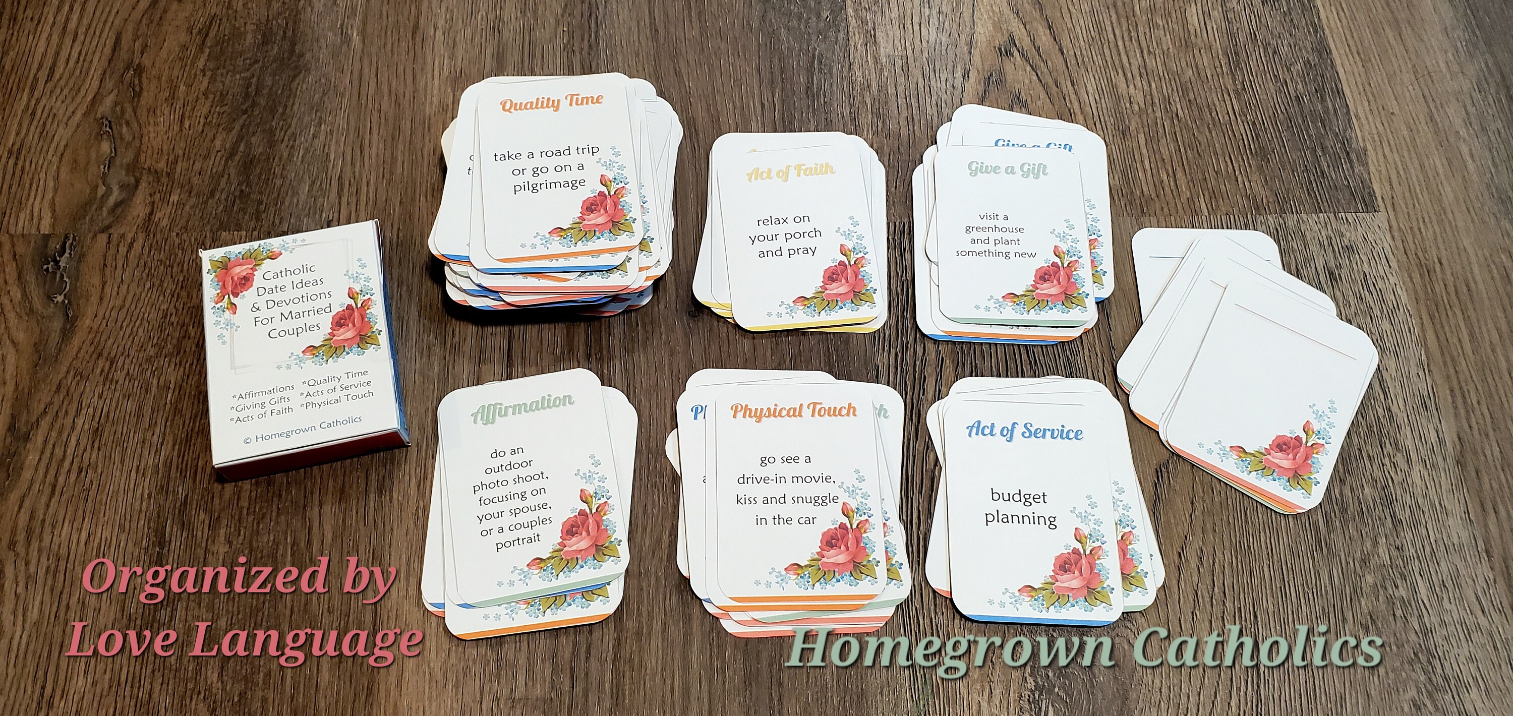 Catholic Date Cards - Floral - Etsy