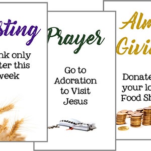 Lent Pray-fast-alms Instant Download - Etsy
