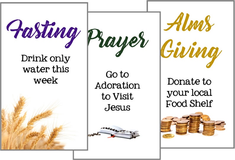 Lent Pray-fast-alms Instant Download - Etsy