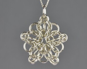 Celtic Star Chainmail Pendant Large | Etsy