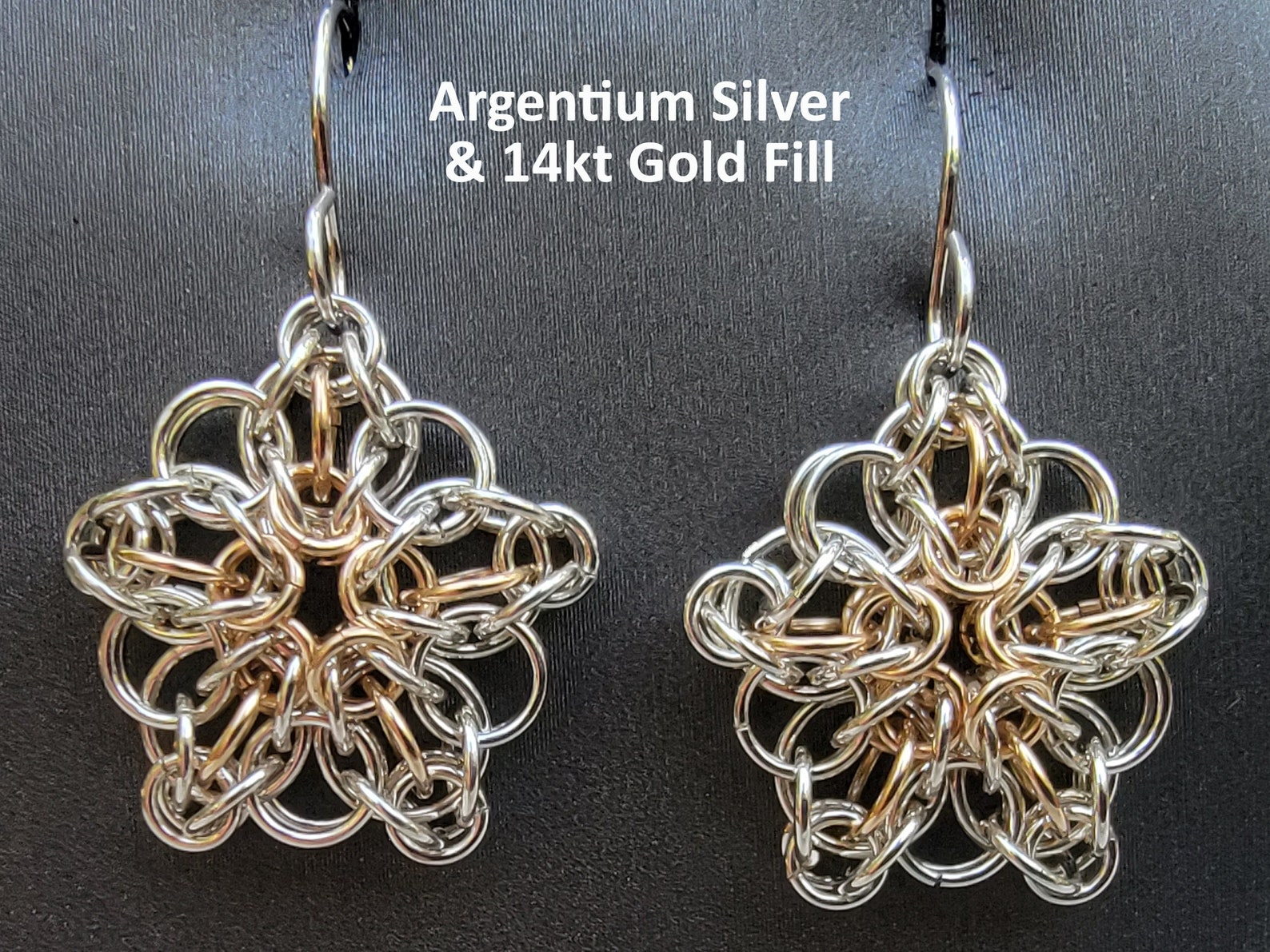 Celtic Star Chainmail Earrings - Etsy
