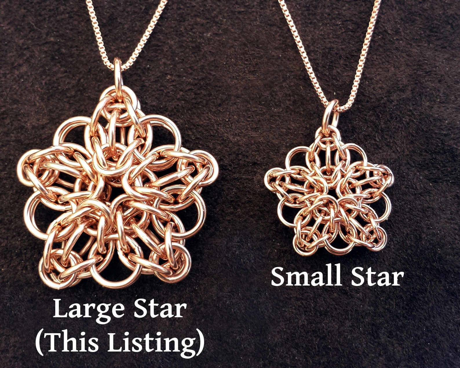 Celtic Star Chainmail Pendant Large - Etsy