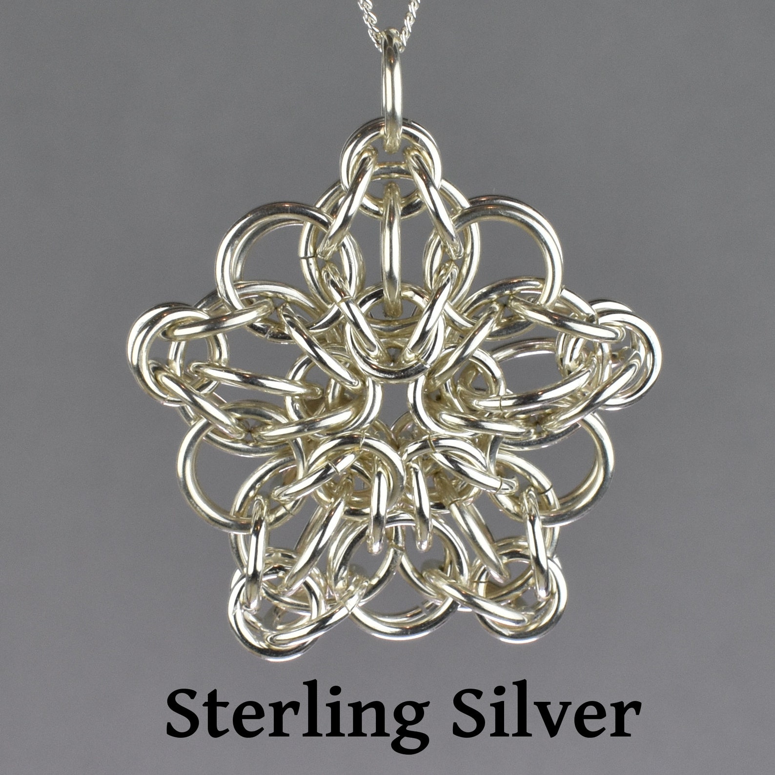 Celtic Star Chainmail Pendant Large - Etsy