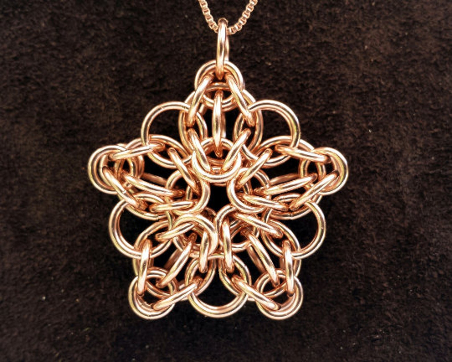 Celtic Star Chainmail Pendant Large - Etsy