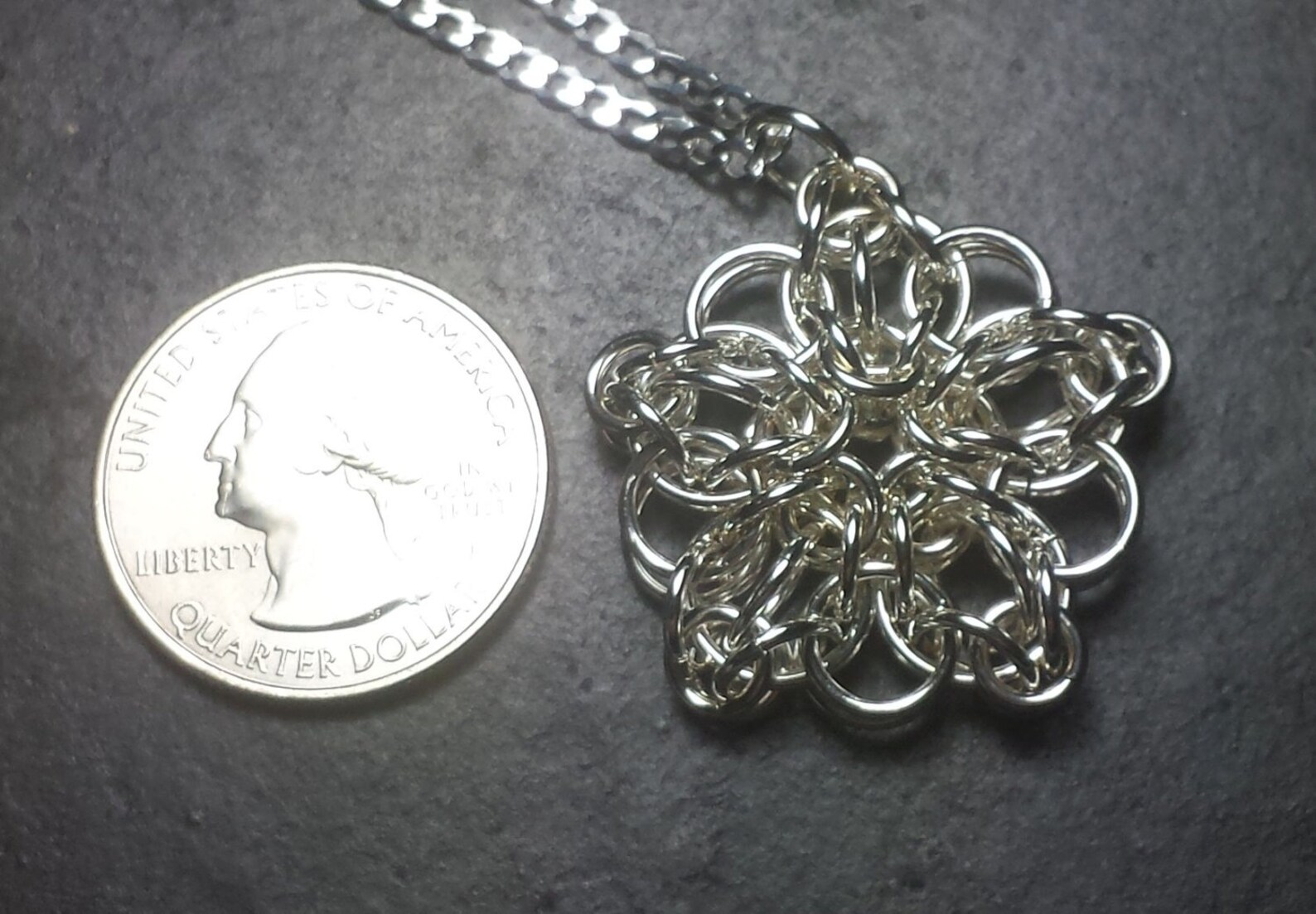 Celtic Star Chainmail Pendant Large - Etsy