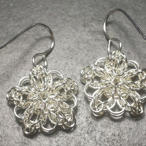 Celtic Star Chainmail Earrings | Etsy