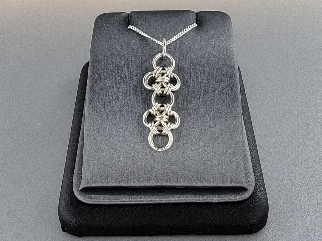 Handmade Japanese-inspired Chainmail Pendant: Unique Pattern by Artisan ...