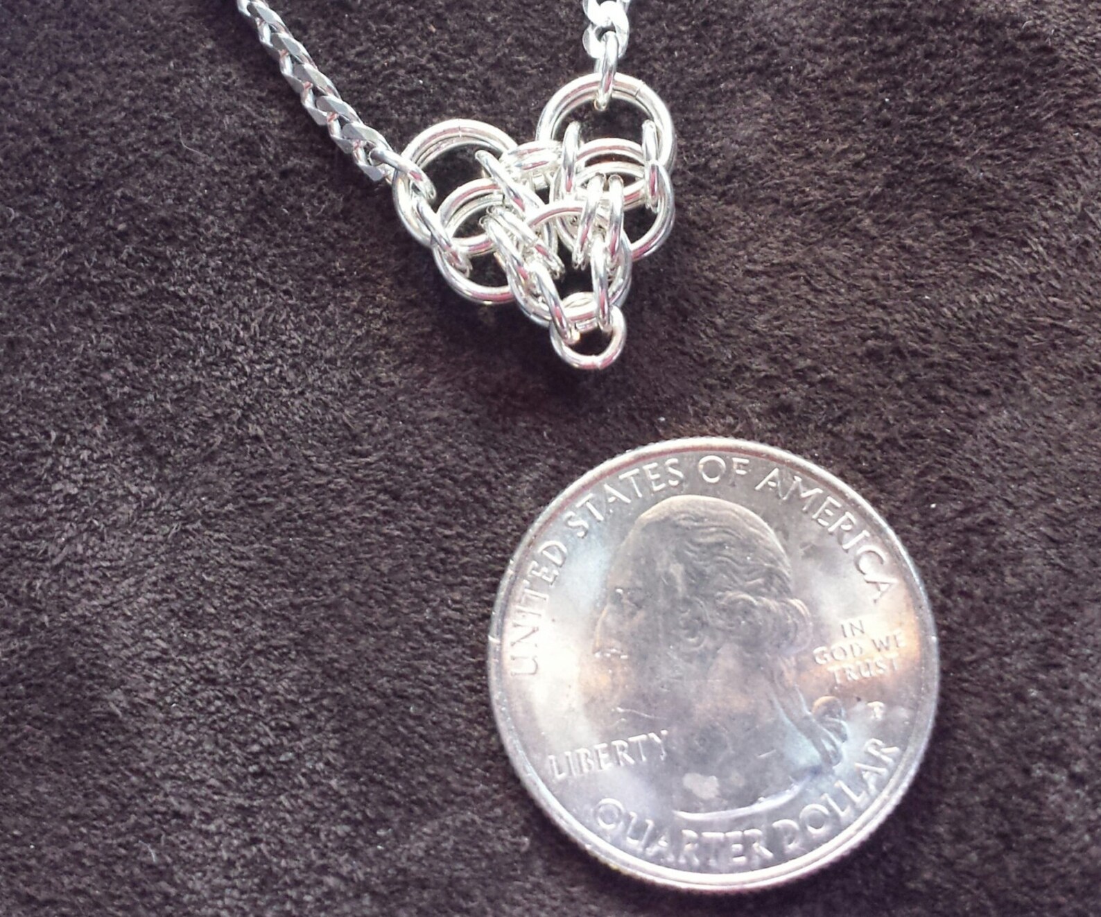 Persian Heart Chainmail Pendant - Etsy