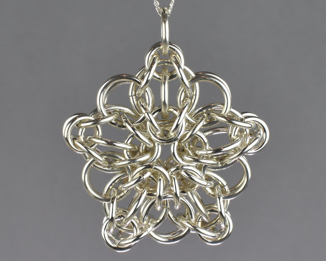 Celtic Star Chainmail Pendant - Large - Etsy