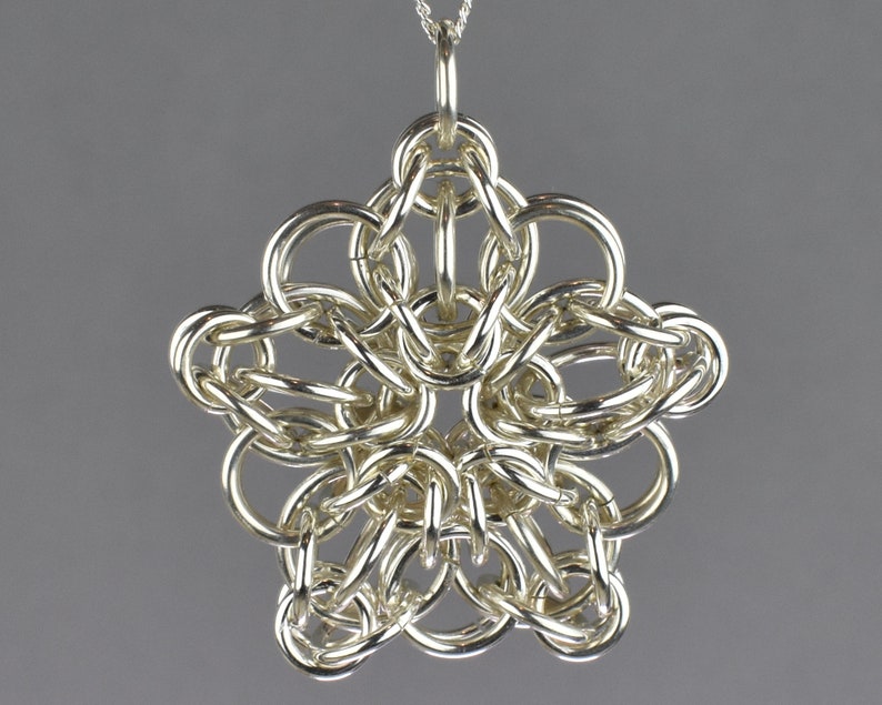 Celtic Star Chainmail Pendant Large - Etsy