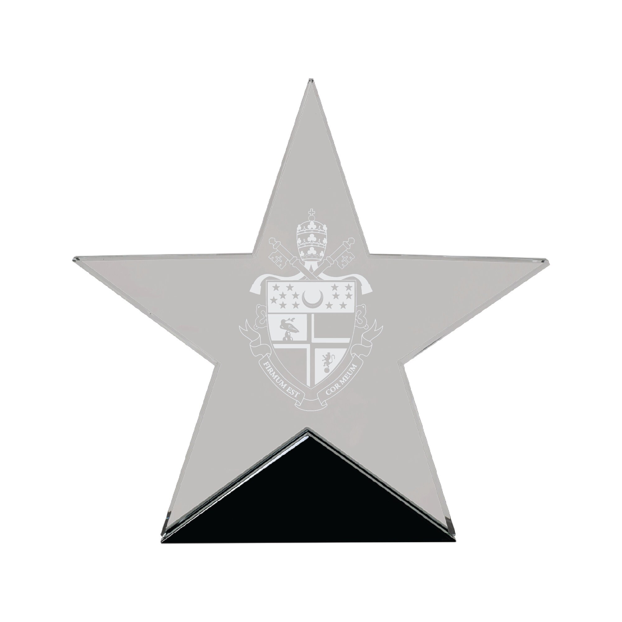 Custom Glass Star Award Personalized Glass Star on Black | Etsy