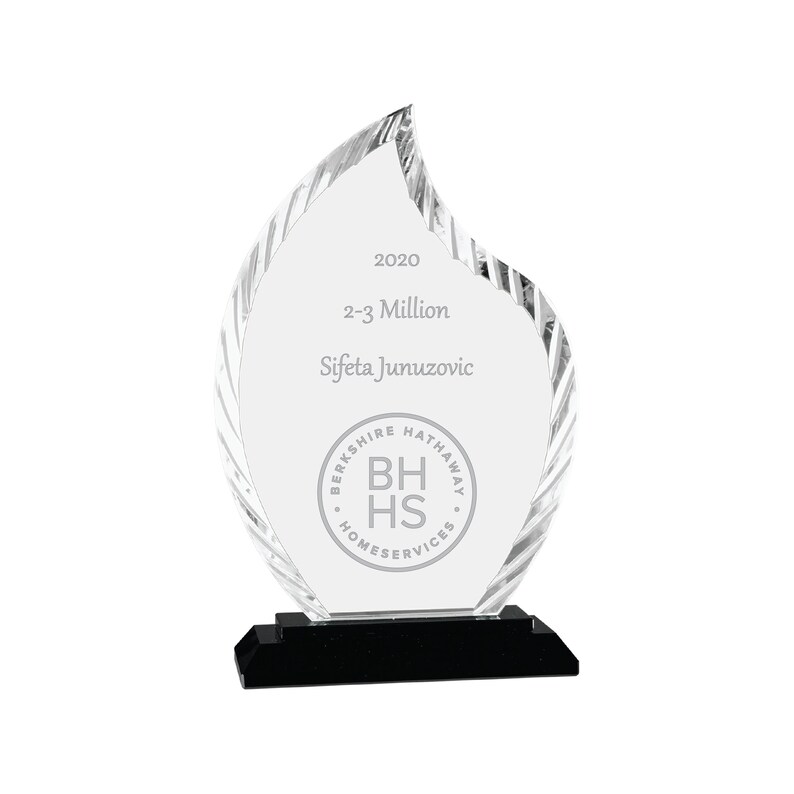 Engraved Flame Glass Award Personalized Corporate Awards - Etsy