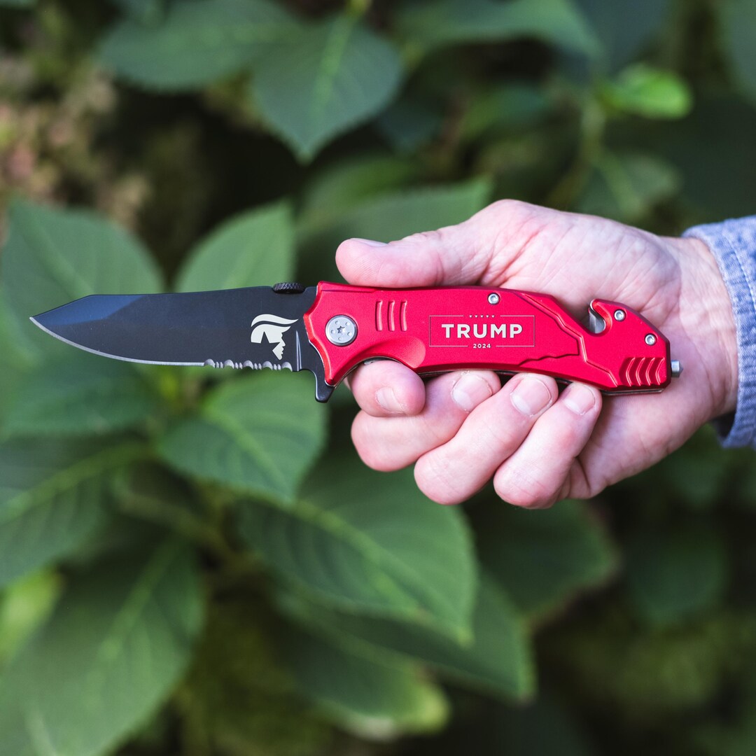 Trump Rescue Knife With Glass Breaker Personalized Trump 2024 Tactical ...