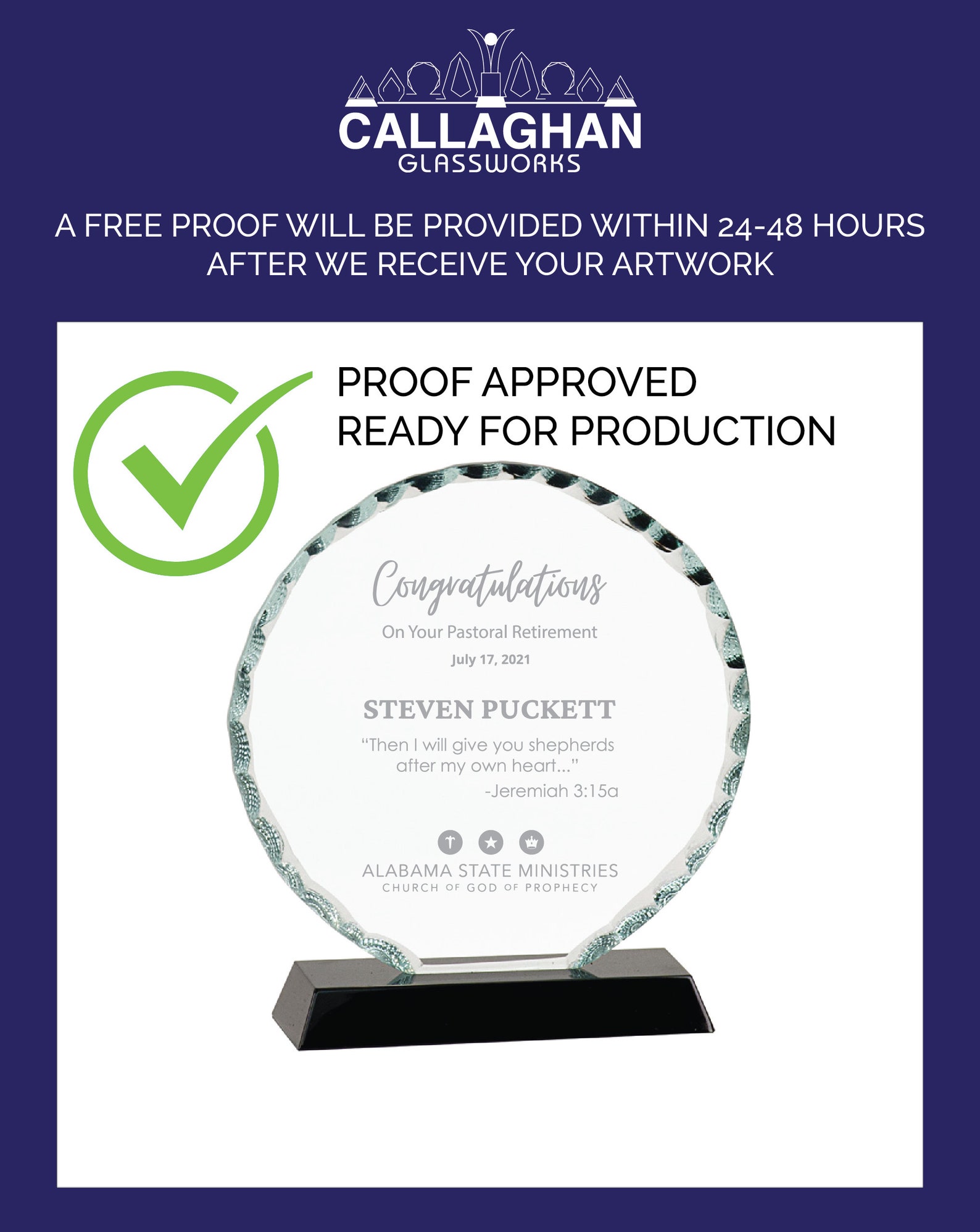 Custom Round Award Appreciation Award Retirement Award - Etsy