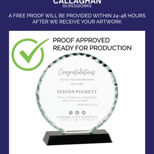 Custom Round Award Appreciation Award Retirement Award | Etsy