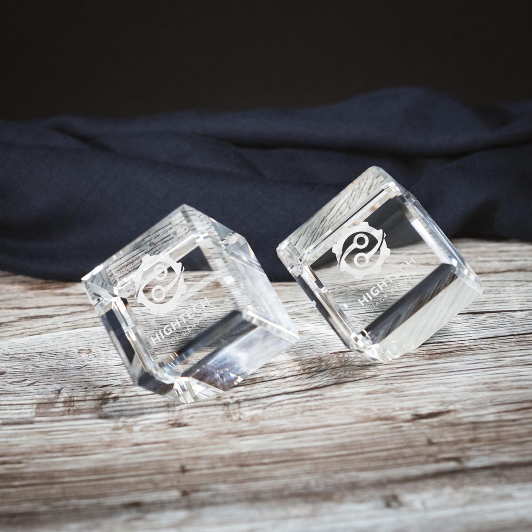 Personalized Crystal Cube - Optic Crystal Award - Beveled Edge Cube ...