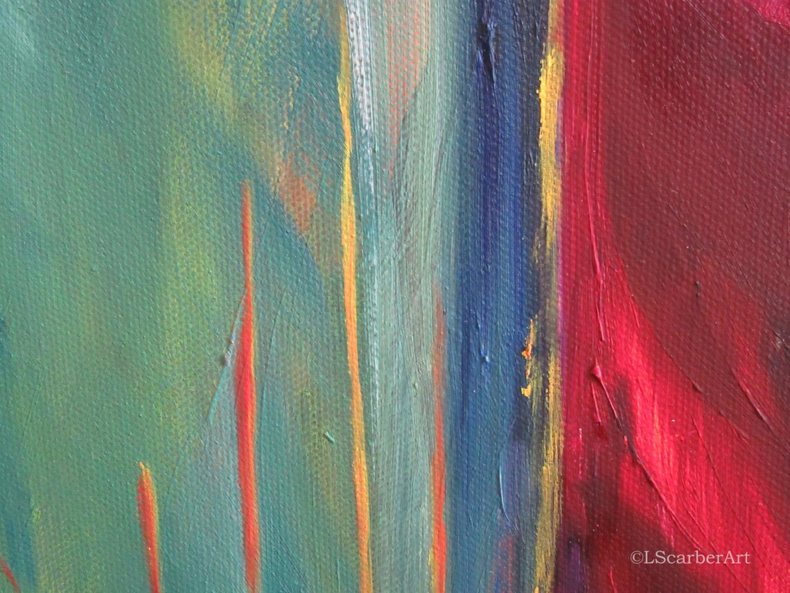 Claret, Abstract; Original Oil on Canvas Painting, Wine, 16x20, Glass ...