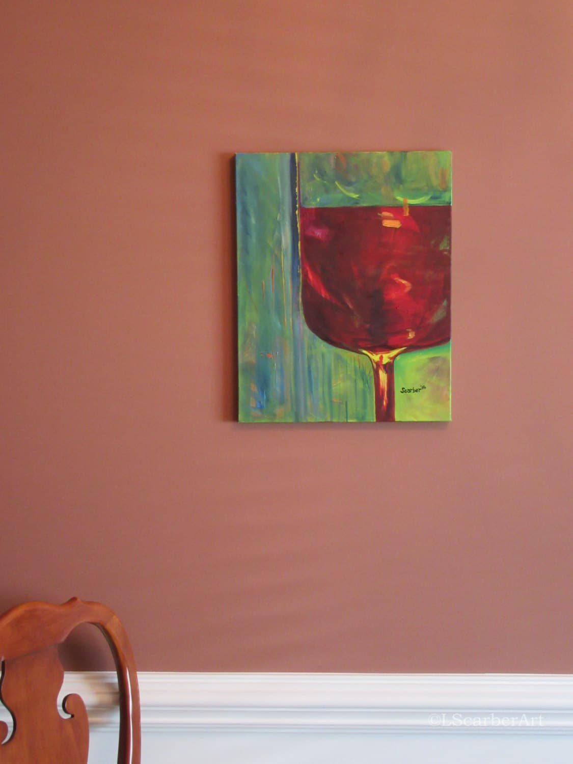 Claret Abstract Original Oil on Canvas Painting Wine - Etsy