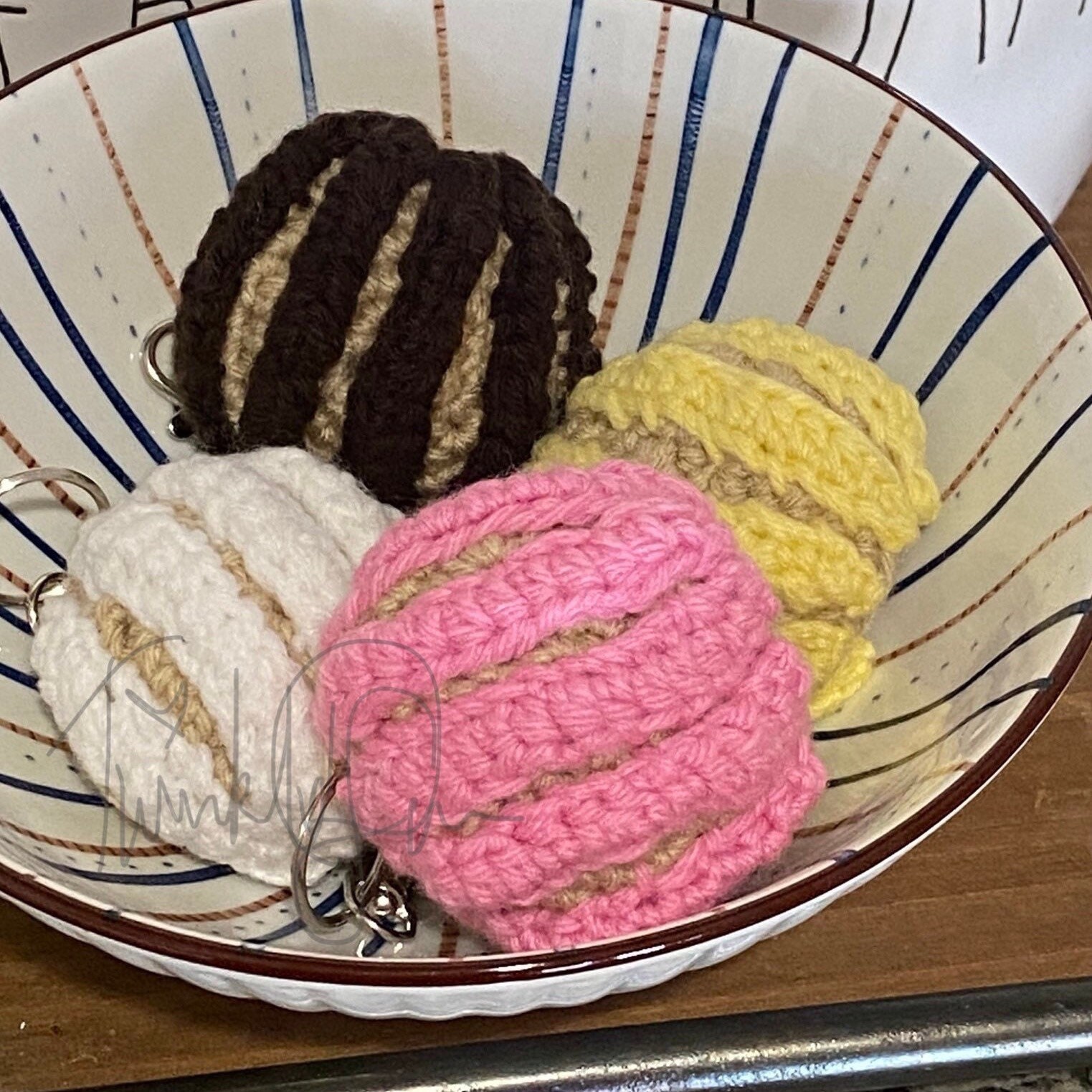 Concha Keychain Crochet Mexican Sweets Llaveros Keychain - Etsy