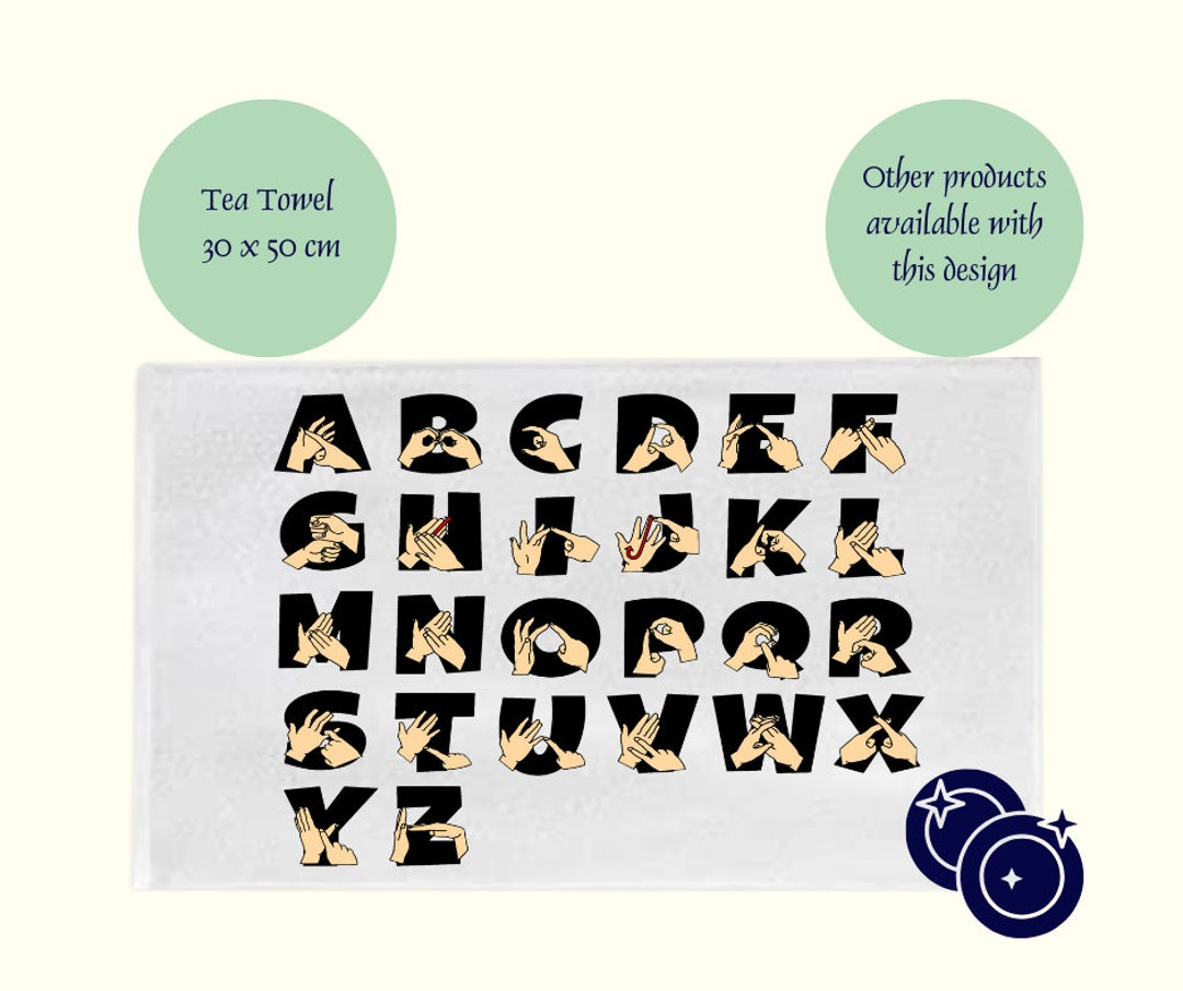 Unique BSL Tea Towel: Enhance Your Kitchen Decor, Bond With the Kids ...