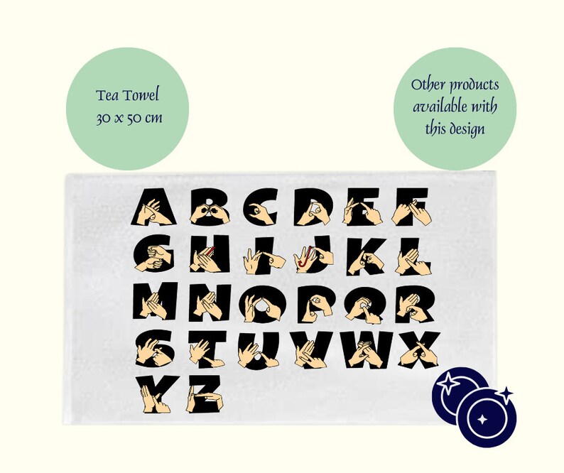 Unique BSL Tea Towel: Enhance Your Kitchen Decor, Bond With the Kids ...