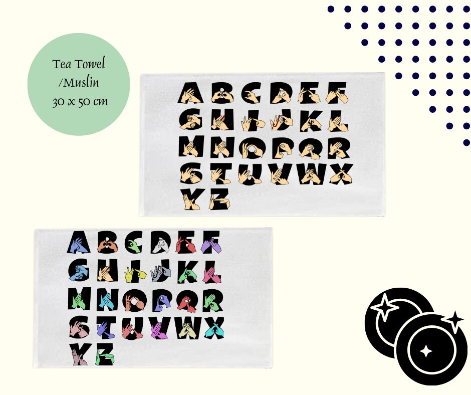 Unique BSL Tea Towel: Enhance Your Kitchen Decor, Bond With the Kids ...