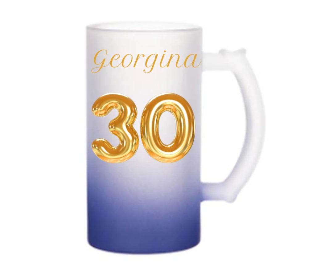 Add Your Name Birthday Beer Stein, Personalised Special Age Gradient ...