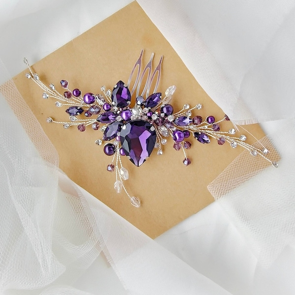 Purple Hair Comb - Etsy