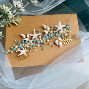 Beach Headpiece Beach Wedding Hair Accessories Seashell Crown Wedding ...