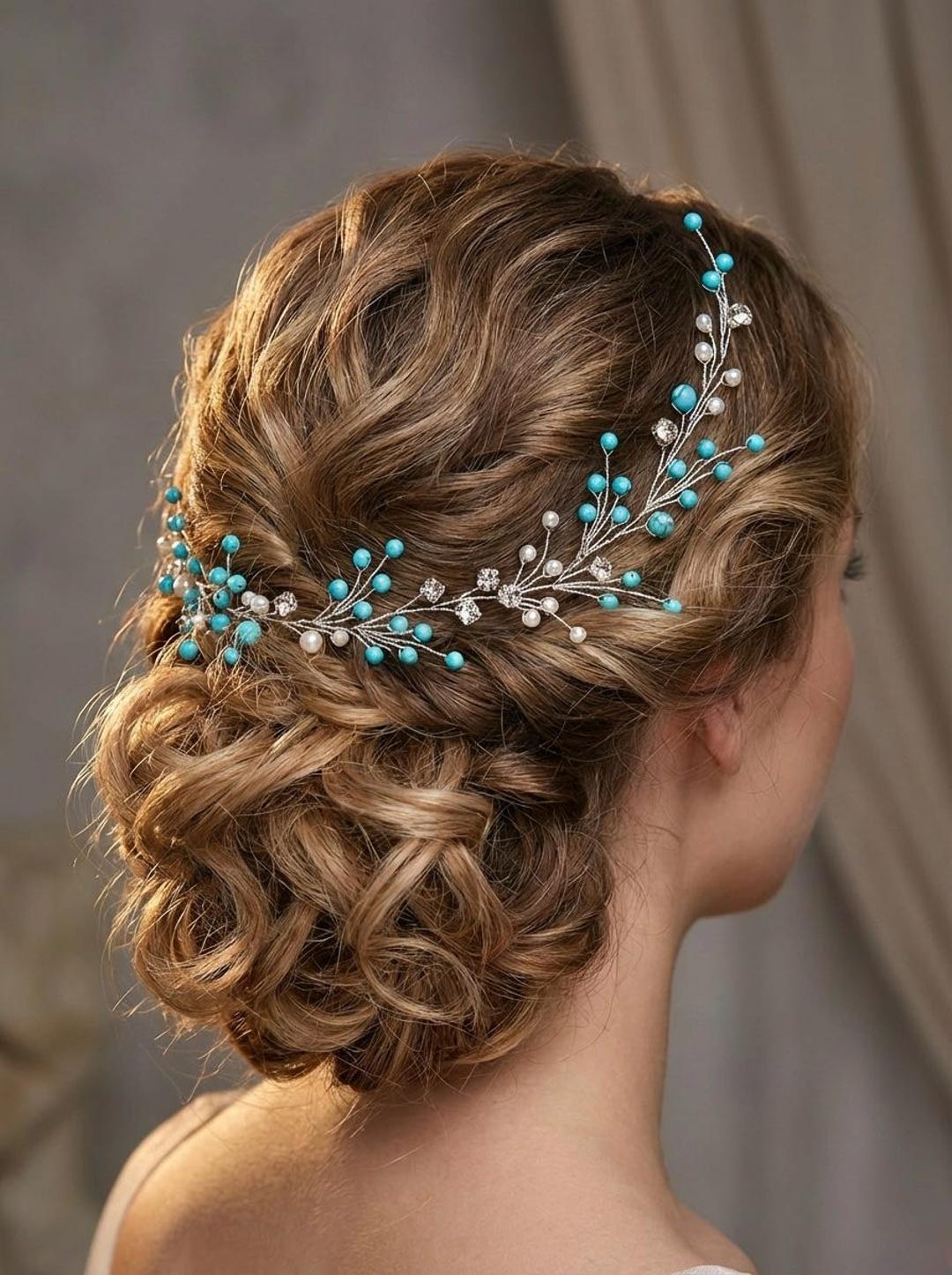 Blue Hair Vine Turquoise Hair Piece Aquamarine Hair Piece Wedding Hair ...