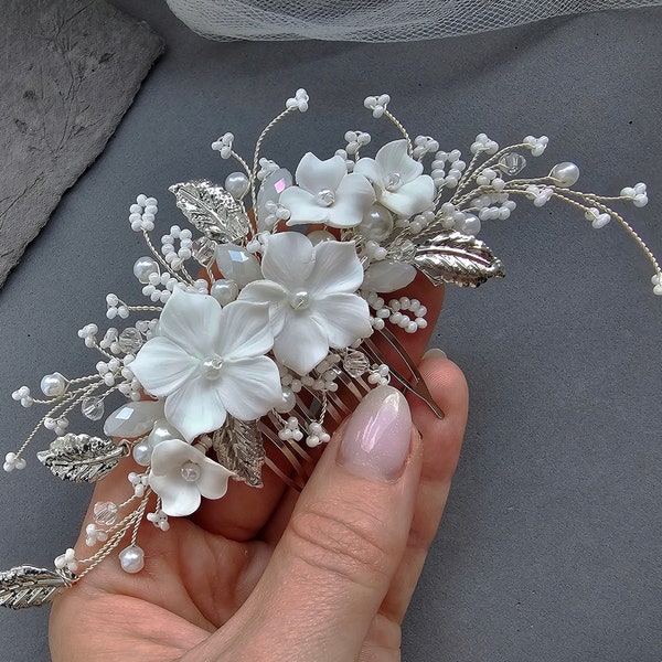 White Hair Accessory - Etsy