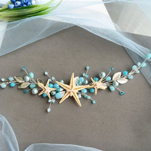 Beach Headpiece Beach Wedding Hair Accessories Seashell Crown Wedding ...