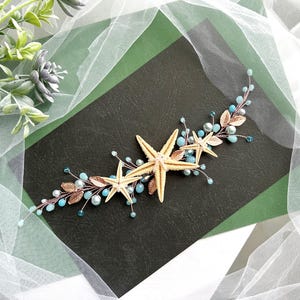 Beach Headpiece Beach Wedding Hair Accessories Seashell Crown Wedding ...